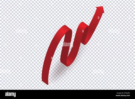 Abstract Curved Red Arrow Market Movements Creative Concept Charts