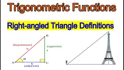 trigonometric functions right angled triangle definitions youtube