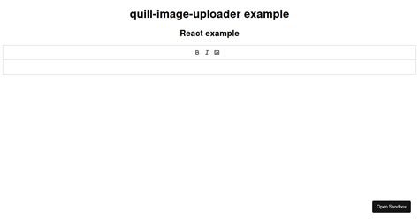 Quill Image Uploader Examples CodeSandbox