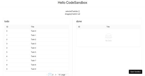 React Beautiful Dnd Examples Multi Drag Table With Antd Forked Codesandbox