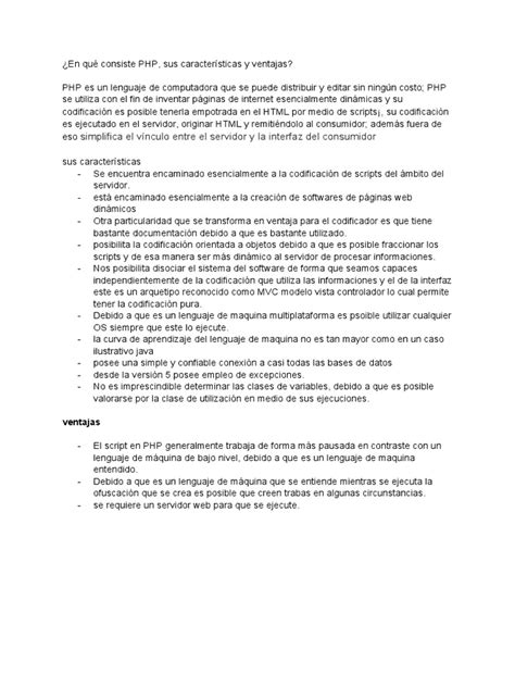 parte 1 conocer el lenguaje de programación php pdf lenguaje de programación php