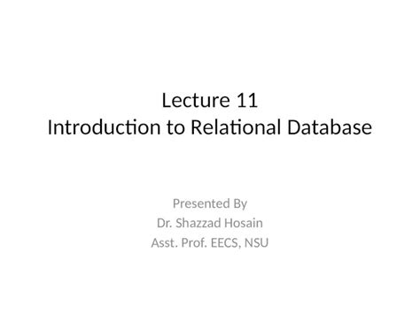PPTX Lecture 11 Introduction To Relational Database DOKUMEN TIPS