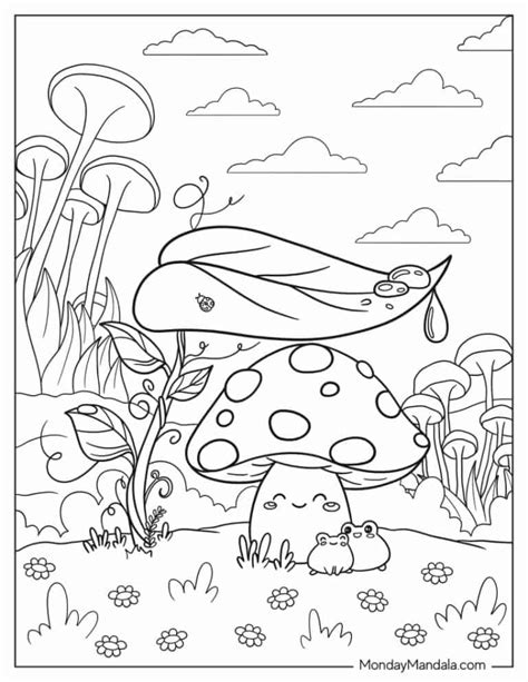 38 Mushroom Coloring Pages Free PDF Printables