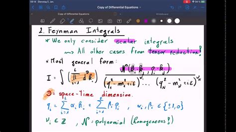 differential equations and calculation of feynman integrals claude duhr lecture 1 3 youtube