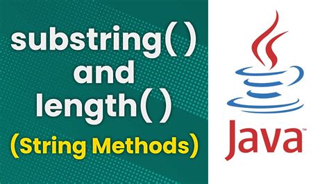 Substring And Length Java String Methods YouTube