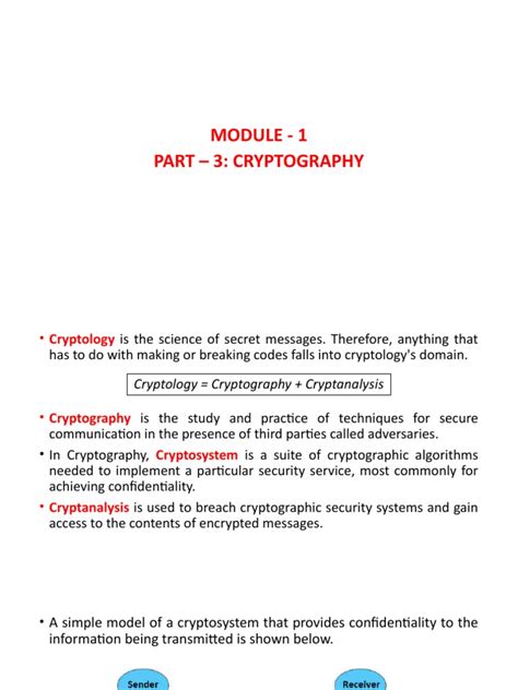 module 1 part 3 cryptography pdf cryptography encryption