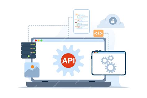 premium vector vector illustration of api application programming interface concept of coding