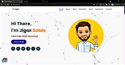 github jigar sable portfolio website portfolio website built using html5 css3 javascript