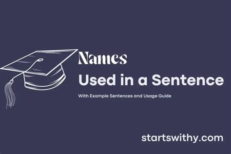 Names In A Sentence Examples 21 Ways To Use Names