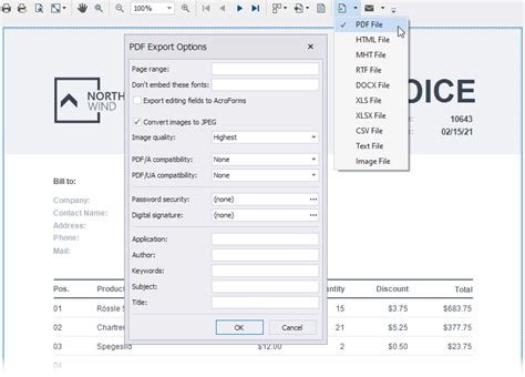 export to pdf reporting tools devexpress documentation