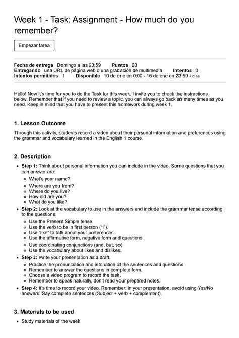 Week 1 Task Assignment How Much Do You Remember I Invite You To