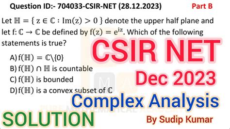 csir net december 2023 complex analysis solution csir net dec 2023 mathematics solution q