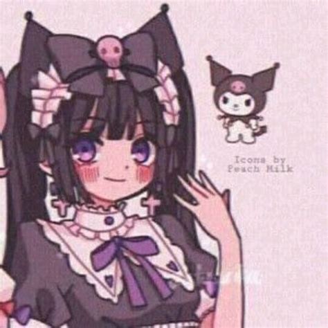Couple Girl Kuromi And My Melody Hello Kitty Kartu Lucu Kartu 3d