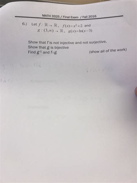 solved let f r rightarrow r f x x 2 2 and g 3