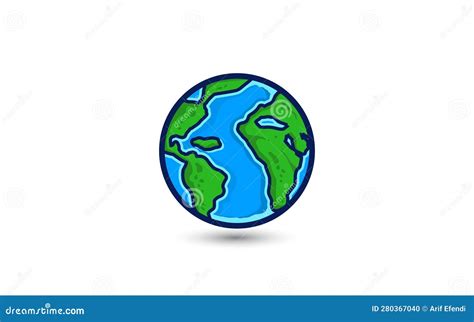 Illustration Vector Graphic Of Earth Globe World Map Icon Concept