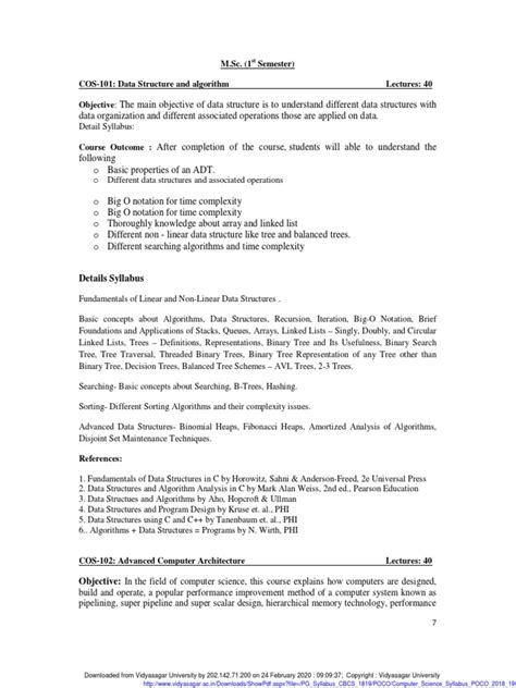 syllabus data structure and algorithm pdf data structure time complexity