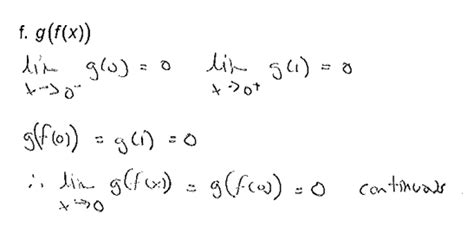 [math] determine if g f x is continuous at x 0 math solves everything
