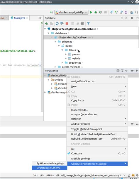 Generate Hibernate Mapping And Classes From Data Source In IntelliJ