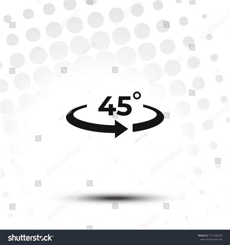 Angle 45 Degrees Icon45 Degrees Rotation Stock Vector Royalty Free