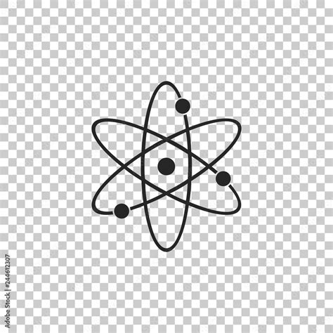 Atom Icon Isolated On Transparent Background Symbol Of Science