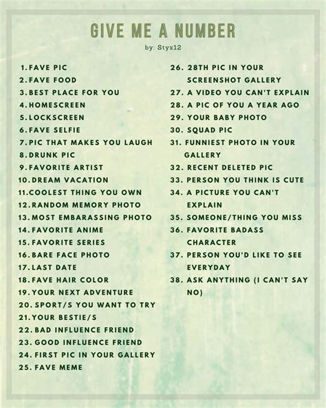 Give Me A Number Game Fun Questions To Ask Getting To Know Someone