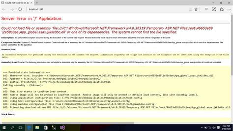 how do you deal with the assembly loading error in it news today