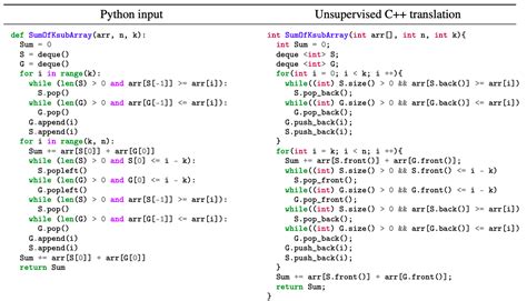 facebook transcoder ai converts code between java python and c