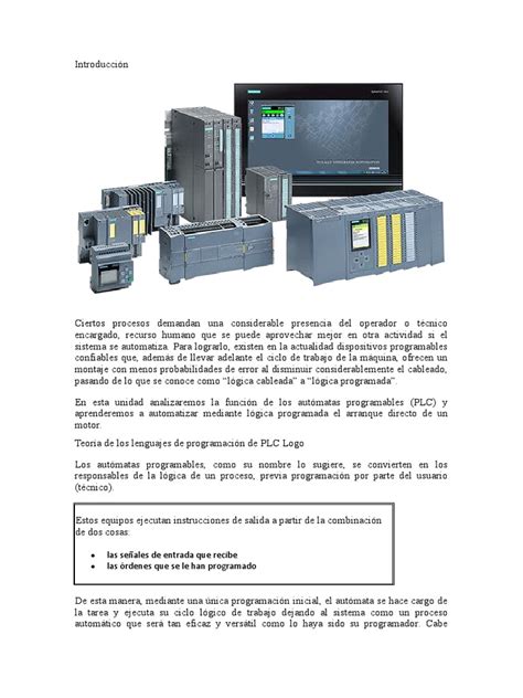 autómatas programables pdf controlador lógico programable programación de computadoras