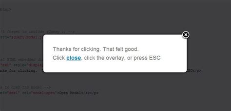 Jquery Modal Simple And Lightweight Popup Plugin