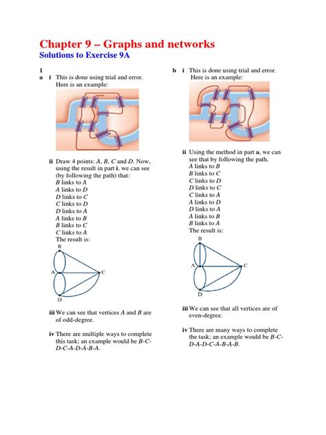 chapter 9 worked solutions graphs and networks pdf vertex graph theory theoretical