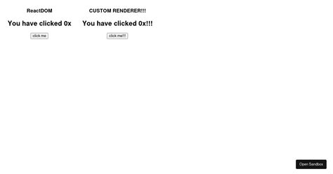 Custom React Renderer Codesandbox