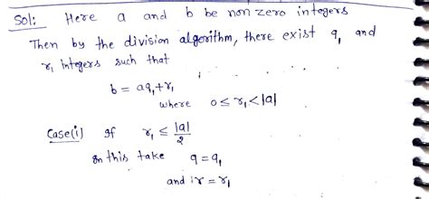 [solved] let a and b be nonzero integers prove that there exist unique course hero