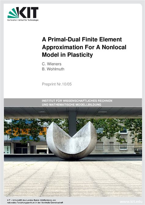 pdf a primal dual finite element approximation for a nonlocal model in plasticity barbara