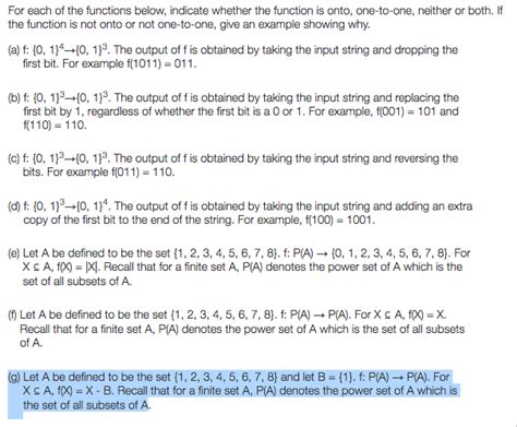 solved for each of the functions below indicate whether the