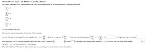 solved show that for each integer k 2 0 if p k is true