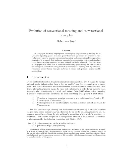 pdf evolution of conventional meaning and conversational principles