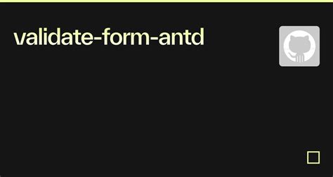 validate form antd codesandbox