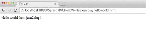 spring mvc hello world 示例 编程字典