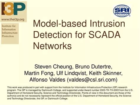 ppt model based intrusion detection for scada networks powerpoint presentation id 889787