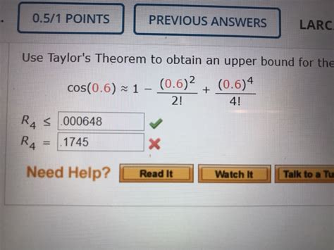 solved use taylor s theorem to obtain an upper bound for the