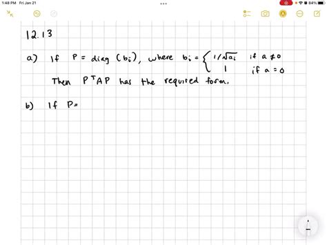 solved use a matrix argument to prove the validity of the observation given in section 10 10