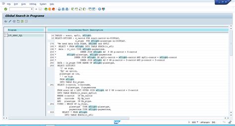 search sap abap program code using code scanner discovering abap