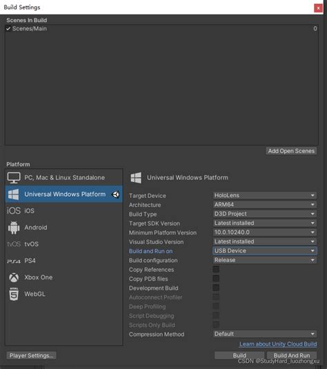 unity打包hololens应用程序包（appx文件）并安装 unity 打包hololens csdn博客