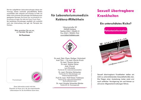 Patienteninfosexübertragbare Krankheiten