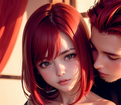 1girl White Skin Pale Goth Red Hair Young Dark Red Hair Emo Scene Punk Goth Egirl