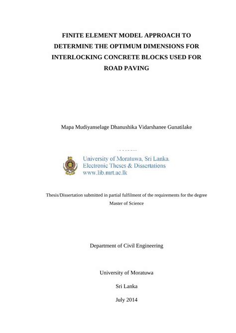 pdf finite element model approach to determine the … dokumen tips