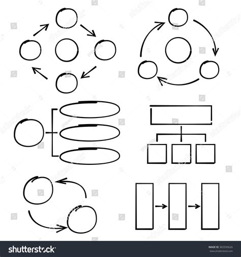 Hand Drawn Flow Chart Diagram Stock Vector Royalty Free 365595626