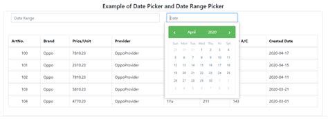 Ngx Bootstrap DateRange Picker And Date Picker