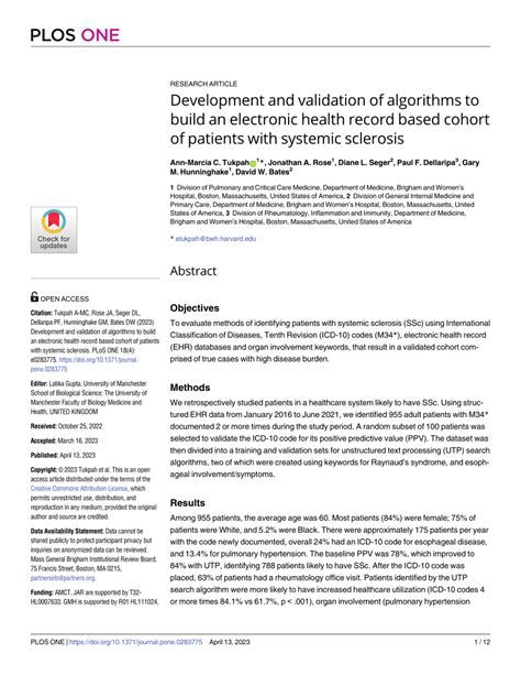pdf development and validation of algorithms to build an electronic health record based cohort