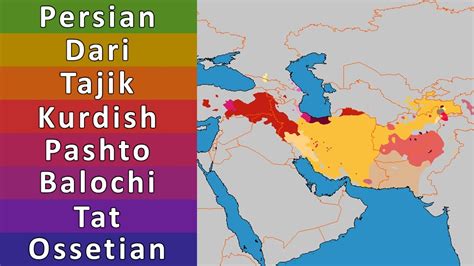 persian language map